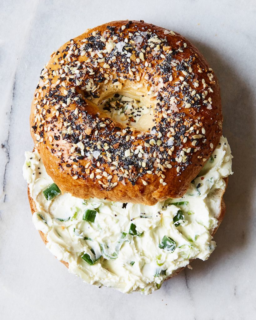 Sesame Bagel With Cream Cheese Sesame Bagel With Cream Cheese