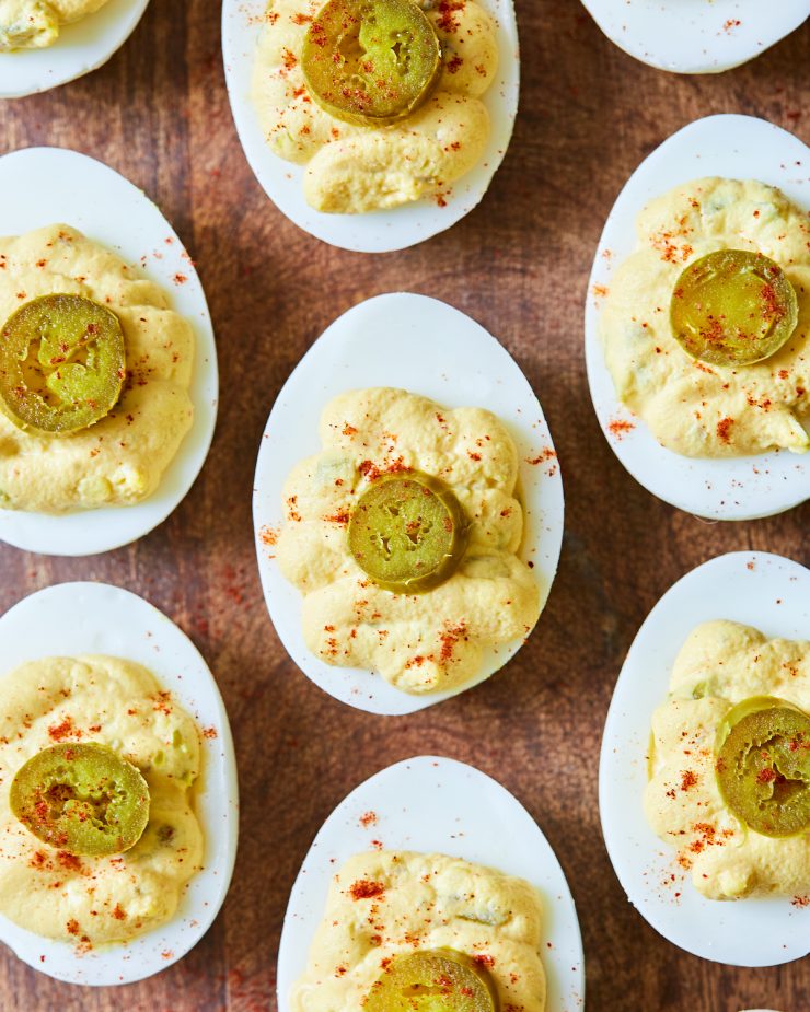 Pickled Jalapeño Deviled Eggs | Appetizers | Eitan Bernath