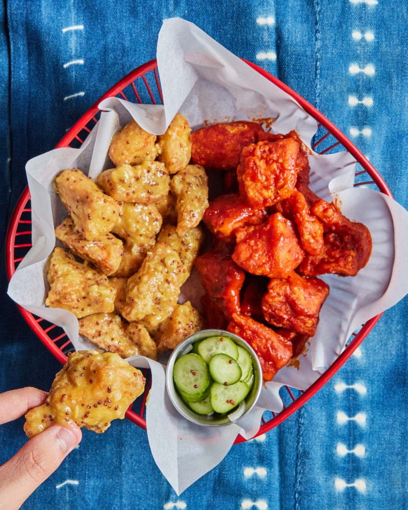 Popcorn Chicken Two Ways with Homemade Pickles | Chicken | Eitan Bernath